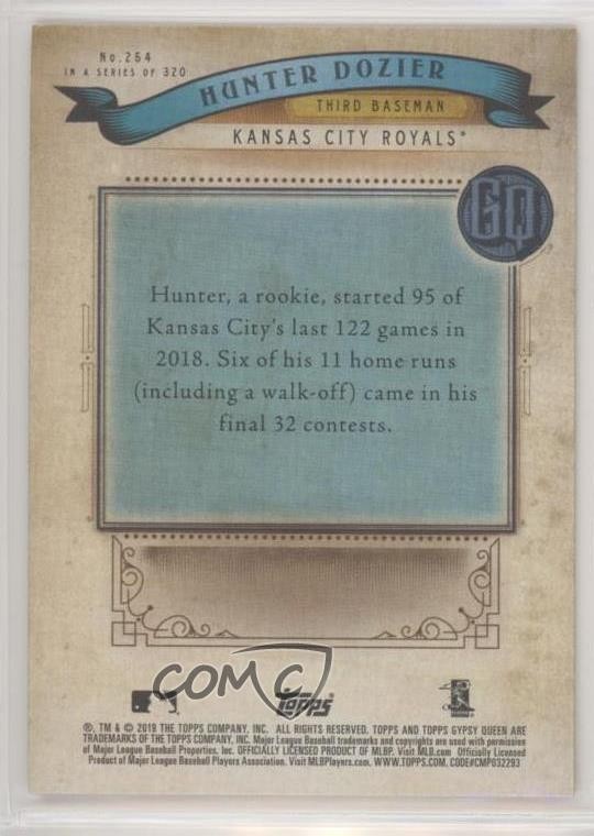 2019 Topps Gypsy Queen GQ Logo Swap Hunter Dozier #254 4l3 | eBay UK
