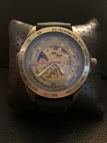 Men’s Shenhua Skeleton Automatic Dress Watch Bronze Black Great ...