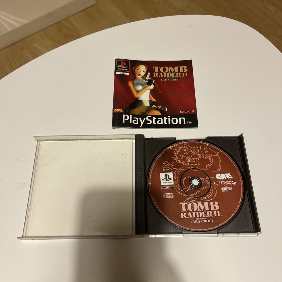 Tomb Raider 2 Game - Sony PlayStation 1 / PS1 Complete Black Label ...