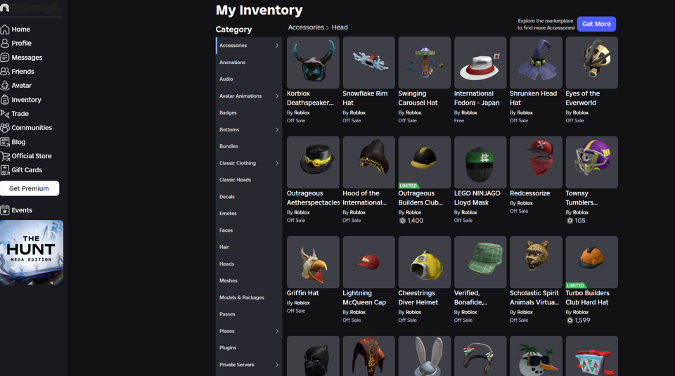 Roblox Account Stacked OG 2014|Korblox|OG ITEMS|LIMITEDS|DETAILS IN ...