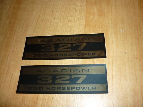 1966 PONTIAC ACADIAN L79 VALVE COVER DECALS 327 350HP | eBay