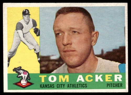 1960 Topps Tom Acker Kansas City Athletics #274 | eBay