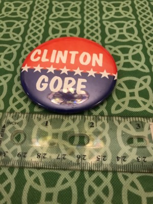 Clinton Gore American Flag 1992 Presidential Campaign Democrat Pin ...