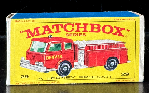 Lesney Matchbox #29C Fire pumper MIB Orig Box 1967 | eBay