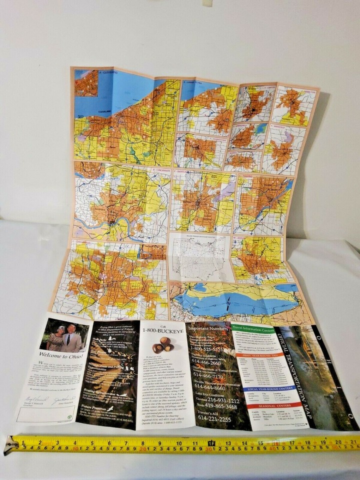Vintage Official Ohio Transportation Road Map 1994 | eBay