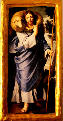 Jesus Christ The Good Shepherd Ecclesiastical Rare Roman Catholic Icon ...