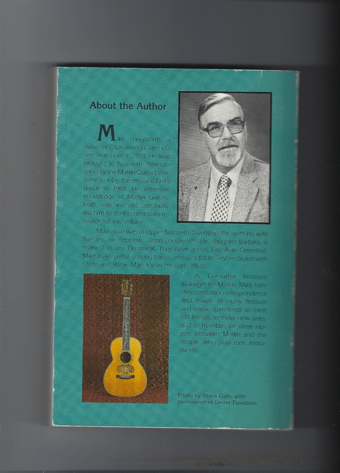 Martin Guitars A History by Mike Longworth 3rd Edition 1988 Paperback ...