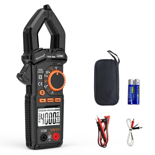 Digital Clamp Meter Multimeter Voltage Tester Auto-ranging, Measures ...