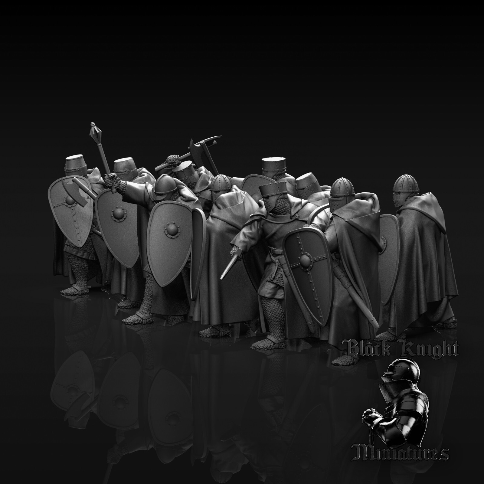 Black Knight Miniatures Medieval 13th Century Teutonic Foot Knight ...