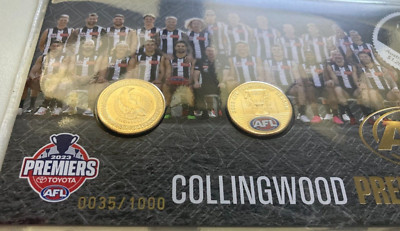 2023 AFL Collingwood Premiers . No 35 Nick Daicos . Coloured AFL Coin ...