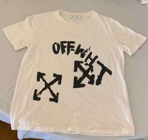 Off-White Paint Script Over Skate Tee | eBay