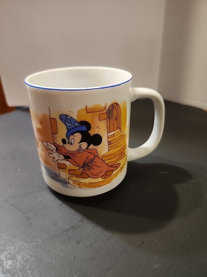 Disney Mickey Fantasia Sorcerer's Apprentice Dancing Mop Mug Coffee Cup ...
