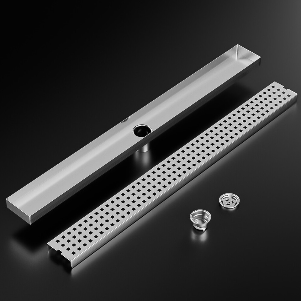 Invisible Linear Shower Floor Drain Square Rectangular Bathroom ...