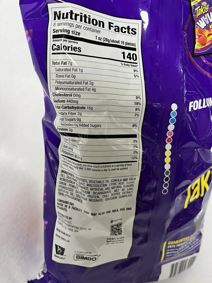 Takis Nutrition Label