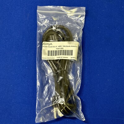 Avaya C5 Power Cord US 6-feet 700511982 for Avaya UC Phone Accessories ...