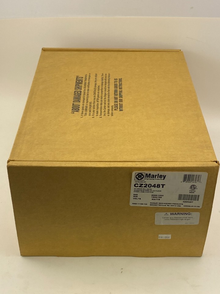 Marley CZ2048T 2000/1000 Watt 240 Volt Wall Heater, White, w/Thermostat ...