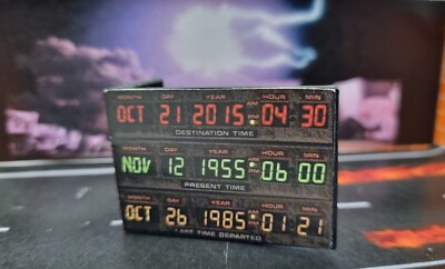 back to the future letter and dmc delorean panel 4,2cm x 3 cm amazing ...