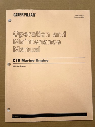 CAT Caterpillar C18 Marine Engine Operation & Maintenance Repair Manual ...