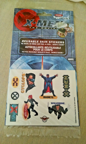 X-MEN BODYCALS REUSABLE SKIN STICKERS NEW 2000 MARVEL 60/7431 MAGNETO ...