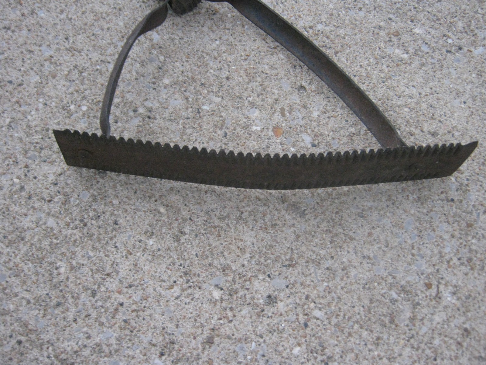 Vintage Weed Grass Trimmer Sling Blade Wood Handle Rustic Yard Sickle ...