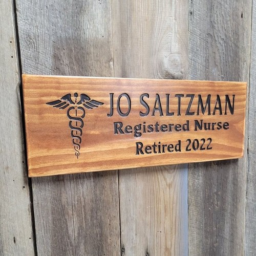 Nurse RN CNA LPN Doctor EMT Paramedic Wooden Name Carved Wooden Sign ...