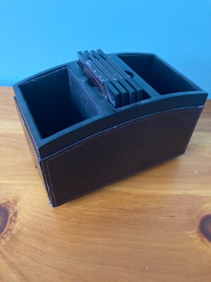 Revolving Wooden Caddy Remote Control and Coaster Organizer With Four ...