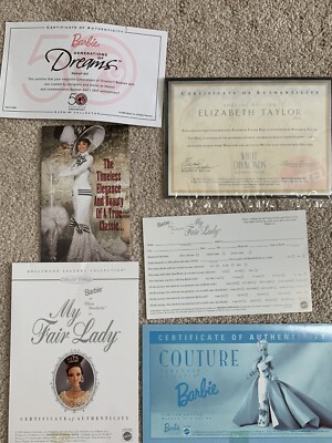 Barbie doll Certificate | eBay