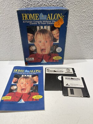 HOME ALONE 1 Big Box MS-DOS 3.1 IBM PC Disk MOVIE Computer Game ...