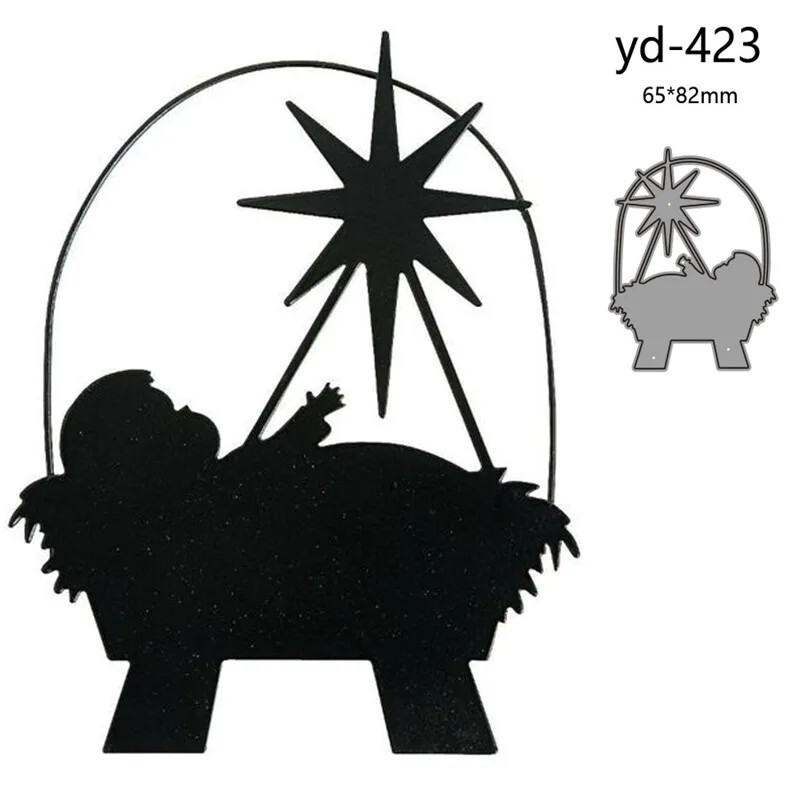 Baby Jesus Cradle Star Metal Cutting Dies Scrapbooking Card Making ...