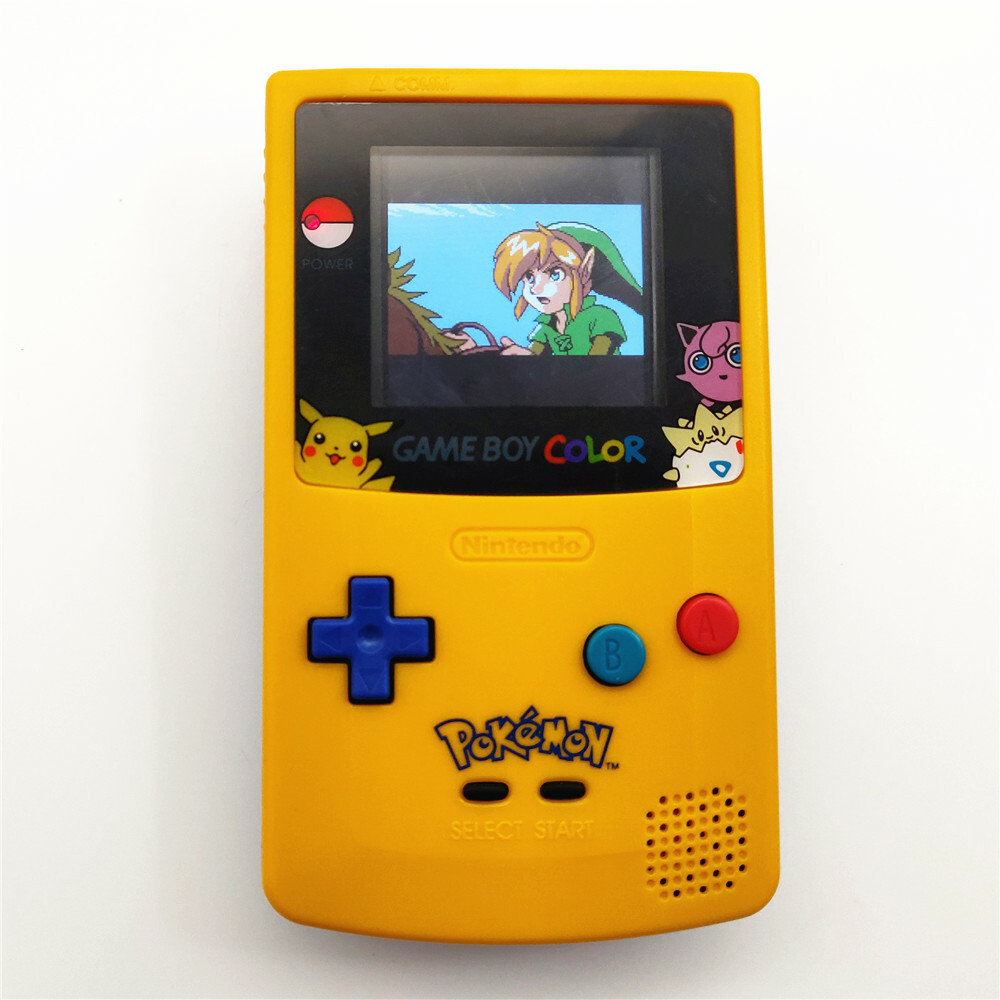 Pokemen Retrofit Game Boy Color GBC Console Brighter Back Light ...