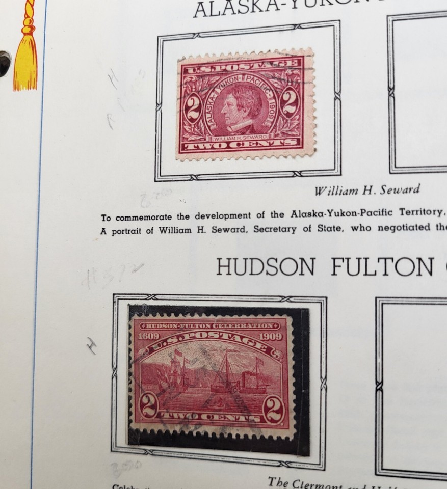 Old 1893-1936 US Postage Stamps Errors Offset Stamp Collection Book ...