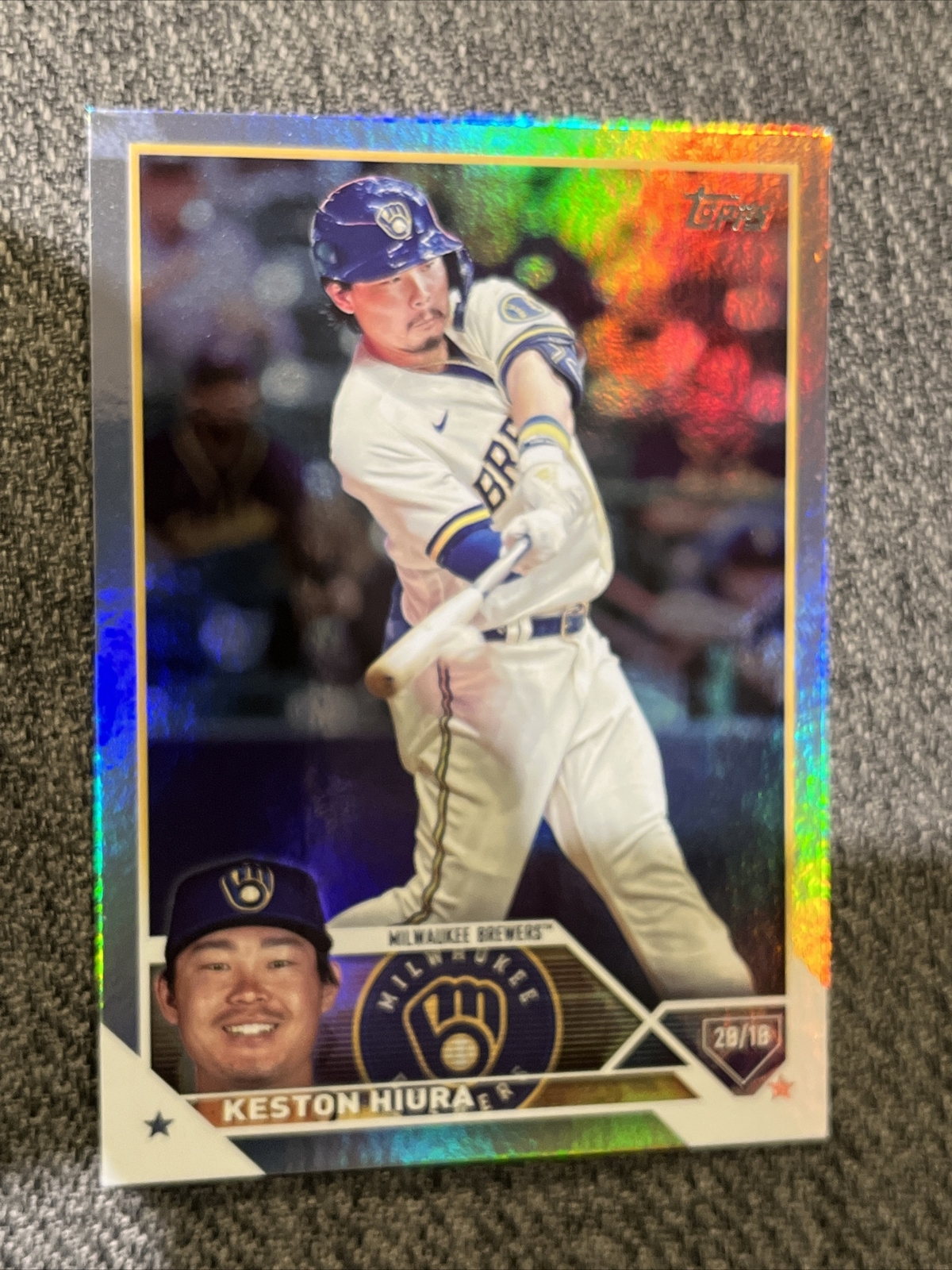 2023 Topps Rainbow Foil 104 Keston Hiura Brewers Baseball Card | eBay