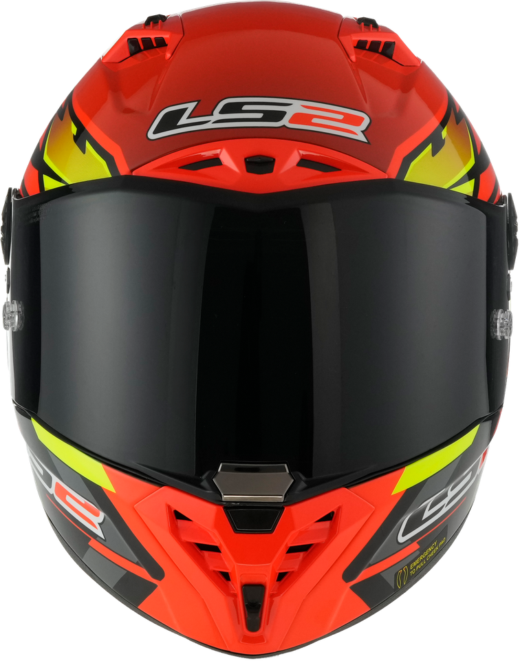 LS2 FF805 Thunder C GP Aero Fire Red Black Fibre Motorcycle Track ...