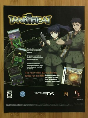 Tank Beat Nintendo DS 2007 Print Ad/Poster Official Video Game Promo ...