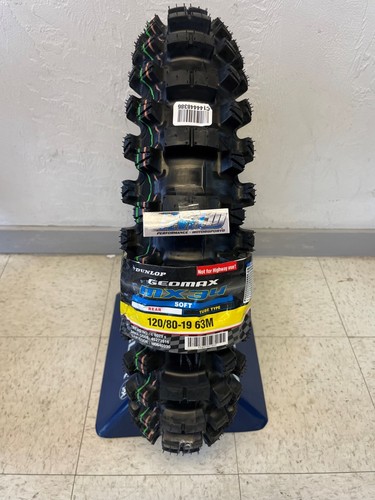 DUNLOP Tire - Geomax MX34 - Rear - 120/80-19 - 63M YAMAHA HONDA KTM ...