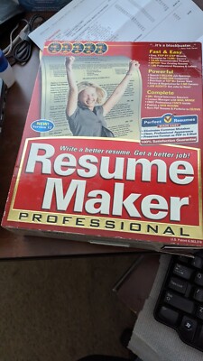 #1 Resume Maker PROFESSIONAL PC CD-ROM Software (NEW Factory Sealed ...