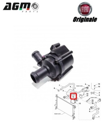Original Auxiliary Water Pump Fiat 500L 500X Fiorino Tipo 1.6 2.0 D ...
