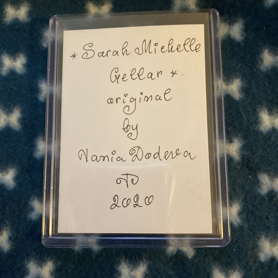 Sarah Michelle Gellar ACEO Sketch Card Artist Signed +++ | eBay