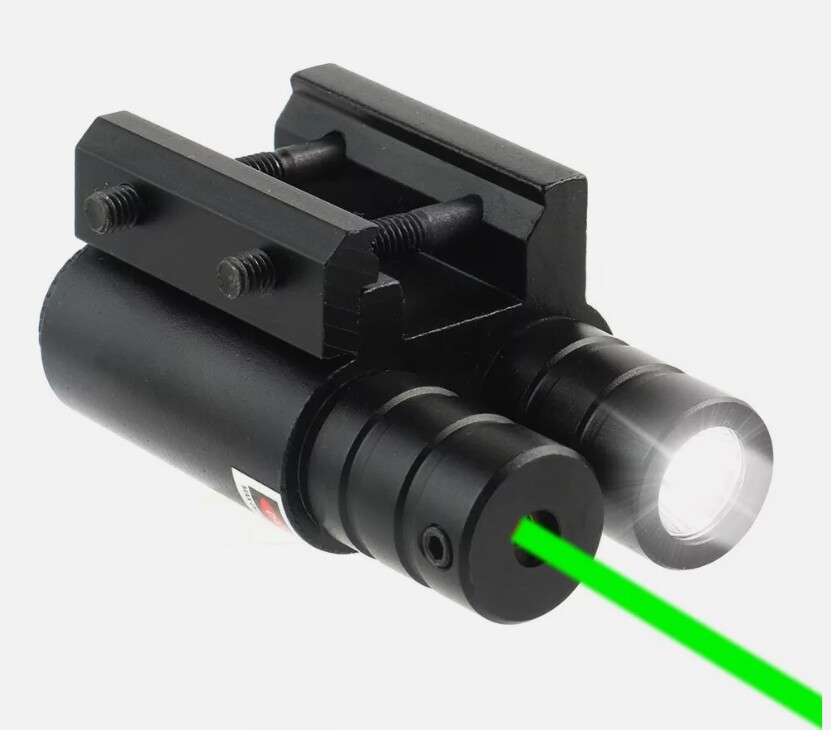 Tactical Gun Light Red Green Laser Sight Pistol Torch Flashlight for ...