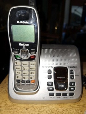 Uniden DXAI8580-2 Cordless Digital Answering System 1 Handset 5.8 GHz ...