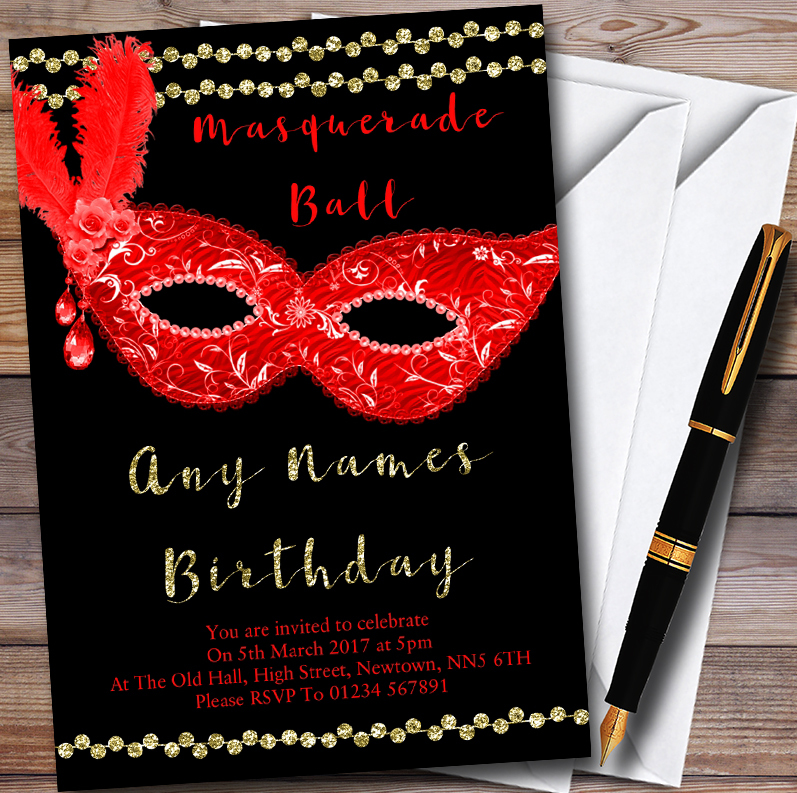 Unique Masquerade Invitation Template