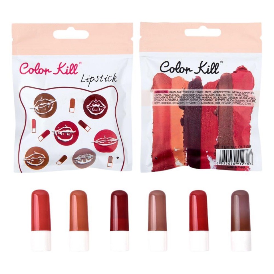 -6 Pcs Mini Capsule Lipstick Matte & Gloss Waterproof Pills Lipstick ...