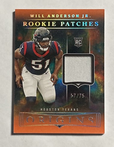 2023 Panini Mosaic Football Will Anderson Jr Rookie Patches Orange /75 ...