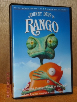 Rango (DVD, 2011) Johnny Depp family animated pet chameleon in the wild ...