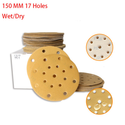 150mm Wet And Dry Sanding Discs 6 Inch Sandpaper Hook And Loop Pads 17 ...
