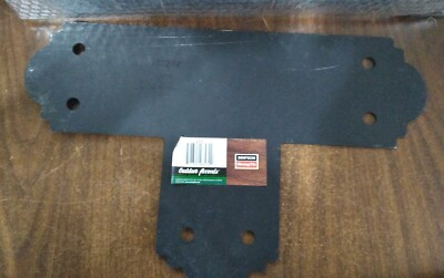 Outdoor Tee Strap Black Powder-Coated 12 Gauge Steel Flat Metal for 6x6 ...