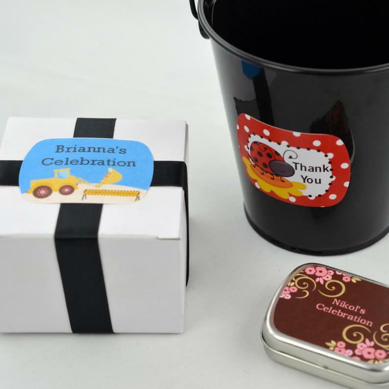 Pirate Ship Mint Tin Stickers - Baby Shower Favor - Personalized Mint ...