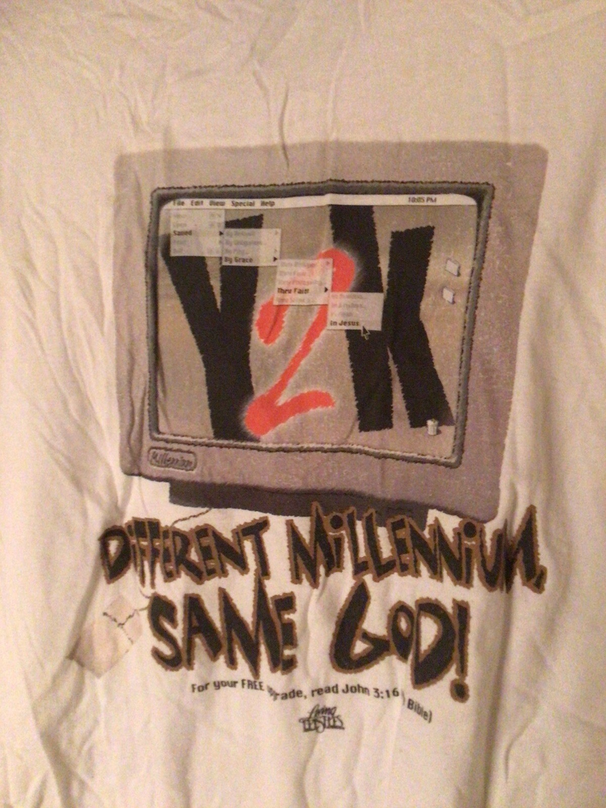 Vintage Living Epistles Y2k Jesus Computer Apple Tee … - Gem
