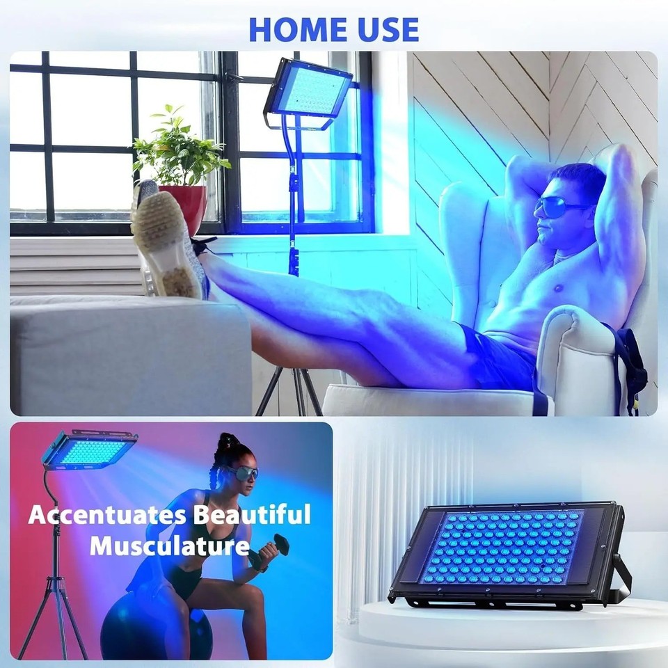 50W Facial Tanning Light Full Blue Sun Solarium Lamp Face Body Tanner ...