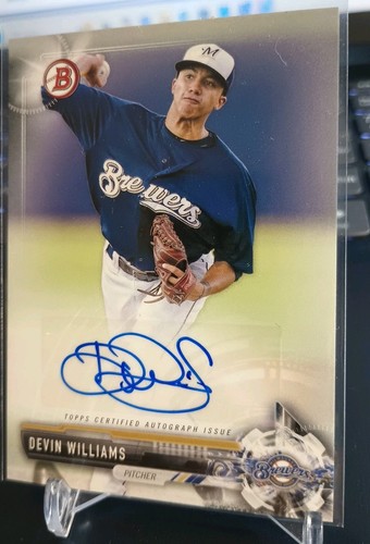 DEVIN WILLIAMS 2017 BOWMAN BASEBALL TOPPS CERTIFIED AUTOGRAPH #PA-DW | eBay